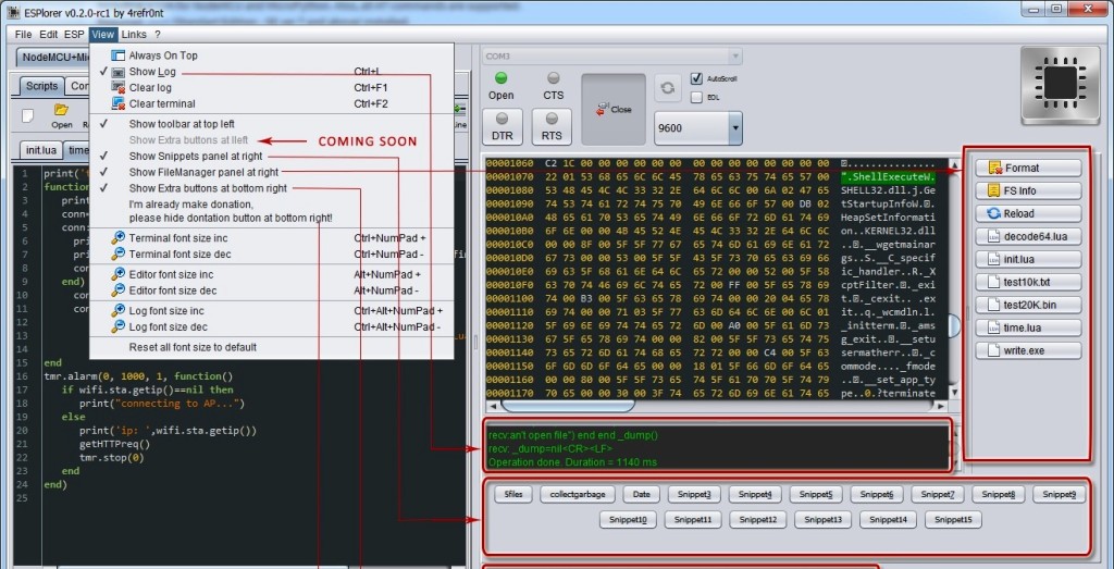LUA Programming Using ESPlorer IDE Tutorial | 14core.com