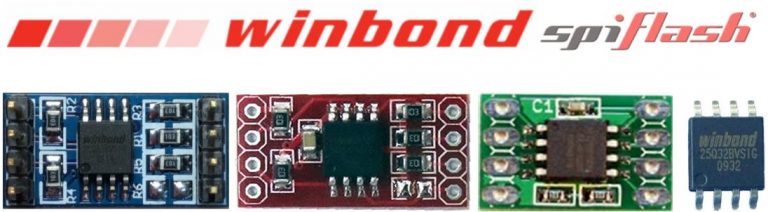 Wiring the Winbond W25Q80BV / W25QXX SPI Serial Flash Memory with Microcontroller | 14core.com