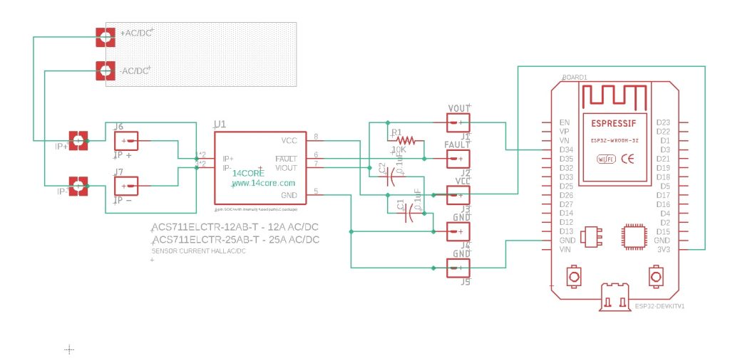Acs711 Current Sensor Esp32 Arduino Schematics Diagram 14core 1