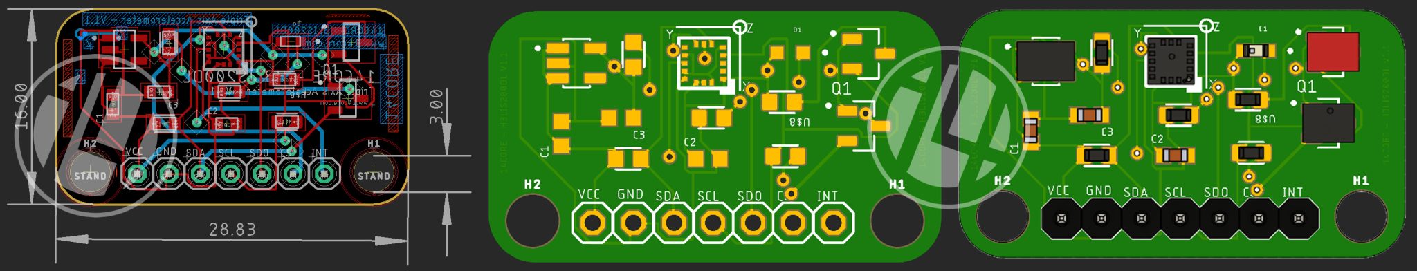 Wiring H3LIS200DL 3-AXIS / Drop Sensing / Shock detection/ Impact ...