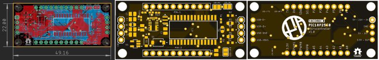 14CORE Microchip PIC18F2550 8Bit Minimal Development Board Microcontroller w/d USB Pin | 14core.com