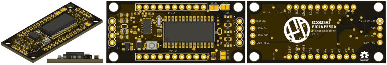 14CORE Microchip PIC18F2550 8Bit Minimal Development Board Microcontroller w/d USB Pin | 14core.com